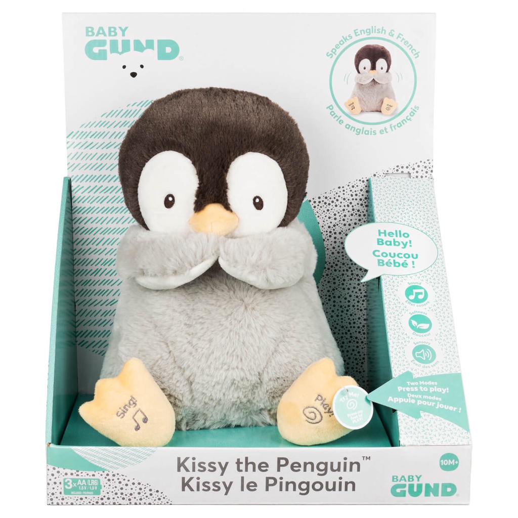 Jual GUND - Boneka Gerak ORIGINAL Kissy the Penguin Baby Gift | Shopee ...