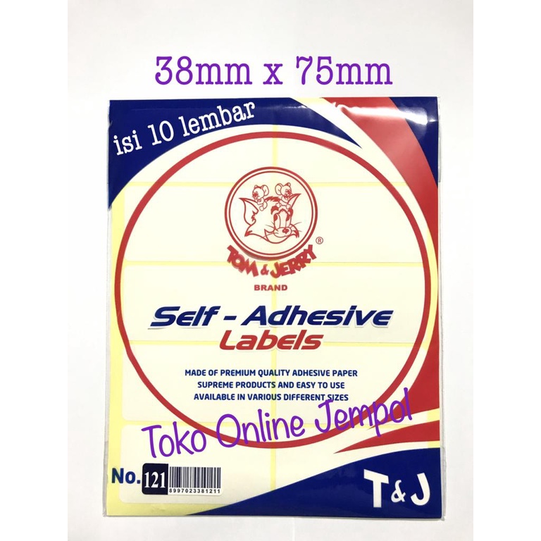 Jual Label Stiker Jerry 38x75mm no.121 Tom and Jerry undangan Tom n Jerry Jeri Stickers ...