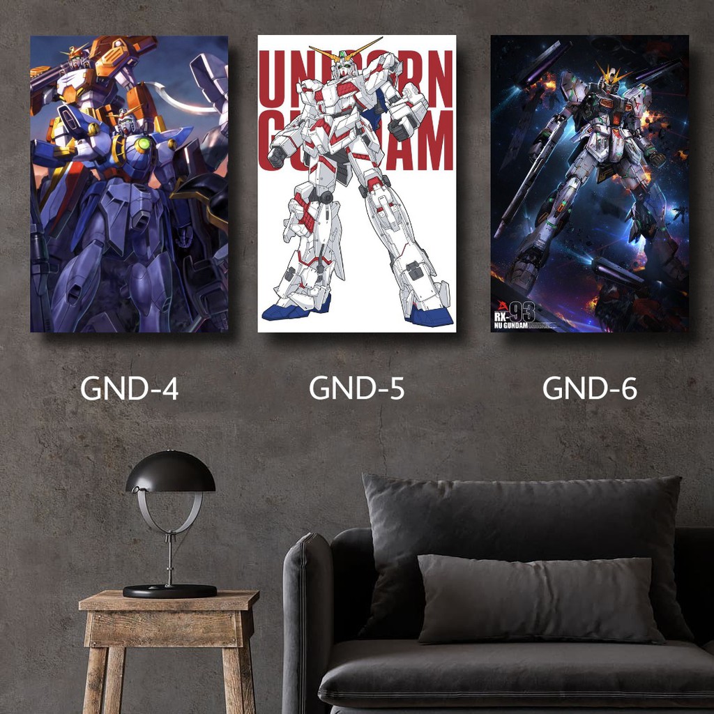 Jual Poster Anime Gundam Frame Kayu Wall Decor Anime Gundam Hiasan ...