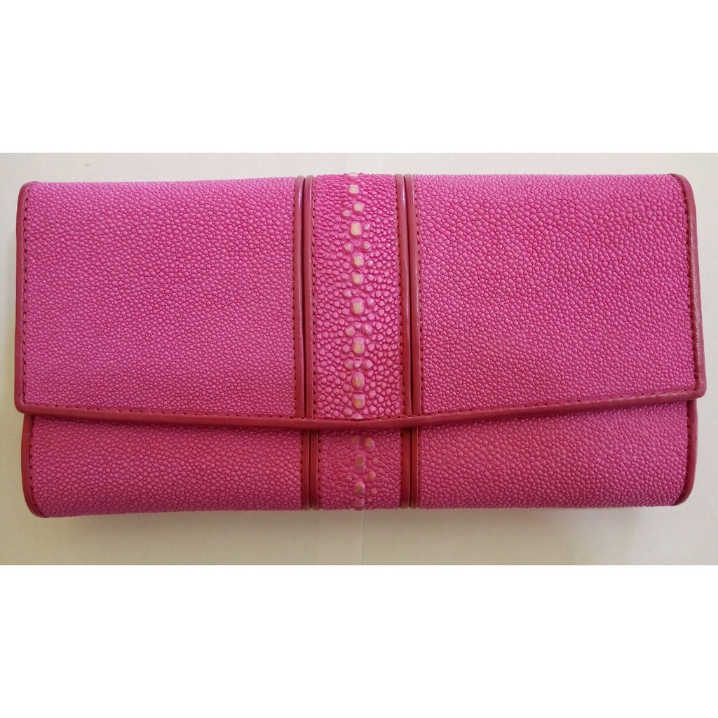 Jual Dompet Kulit Ikan Pari Duri Wanita - Merah Muda (Pink) | Shopee ...