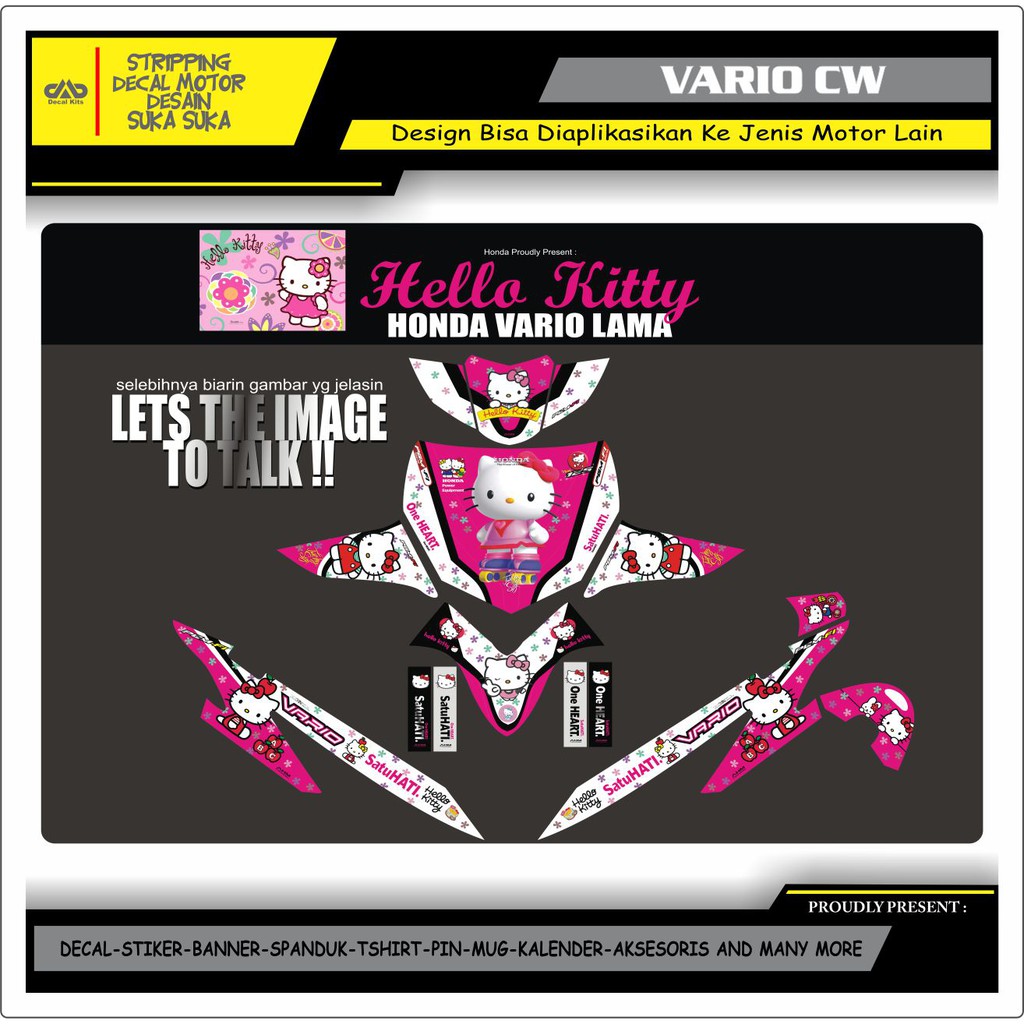 Jual Sticker Decal Vario Lama Full Body HELLO KITTY | Shopee Indonesia