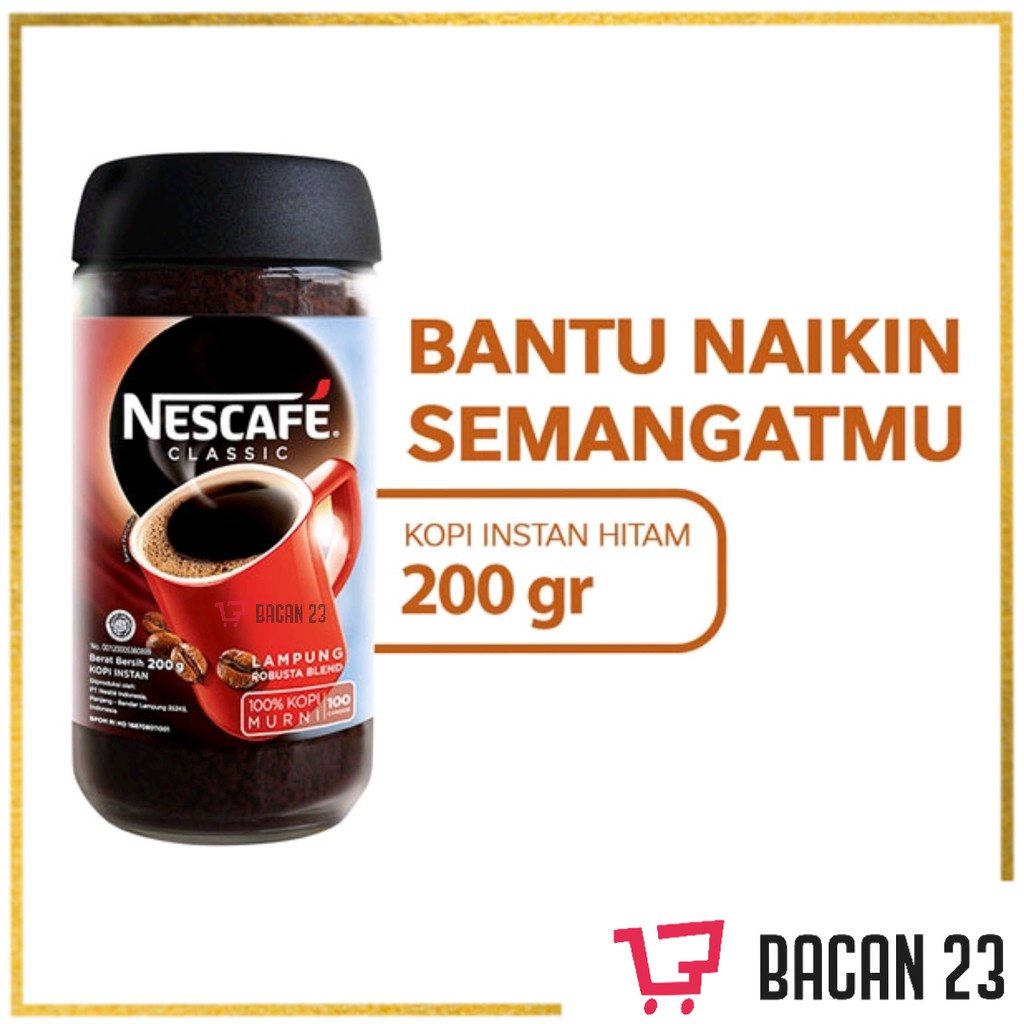 Jual Nescafe Classic Botol (200gr) / Kopi Klasik Instan Bubuk / Bacan ...