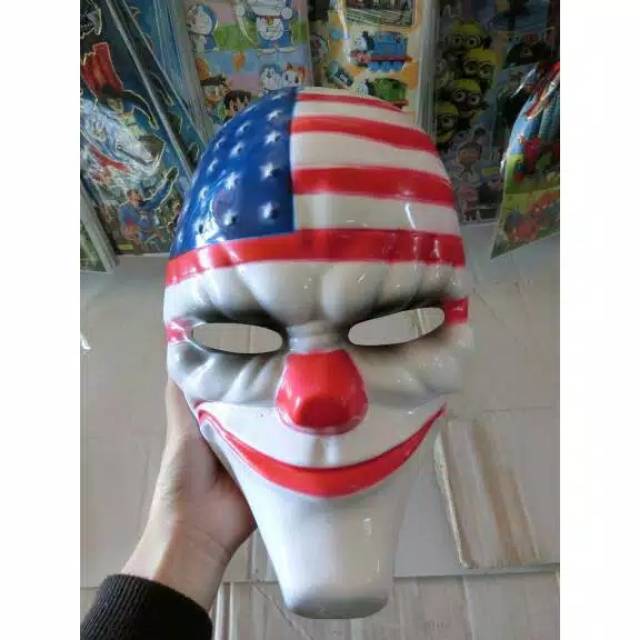 Jual Topeng badut topeng payday topeng anonymous topeng Amerika topeng ...