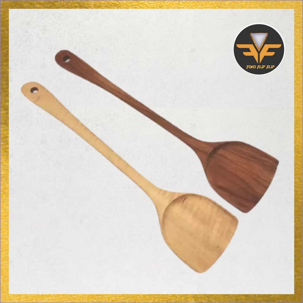 Jual Sutil Sodet Spatula Kayu / Sendok Spatula bahan Kayu untuk Memasak ...