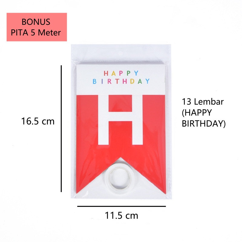 Jual aiGooTan - BANNER ULTAH SEGILIMA - Flag Tulisan Ulang Tahun Anak ...