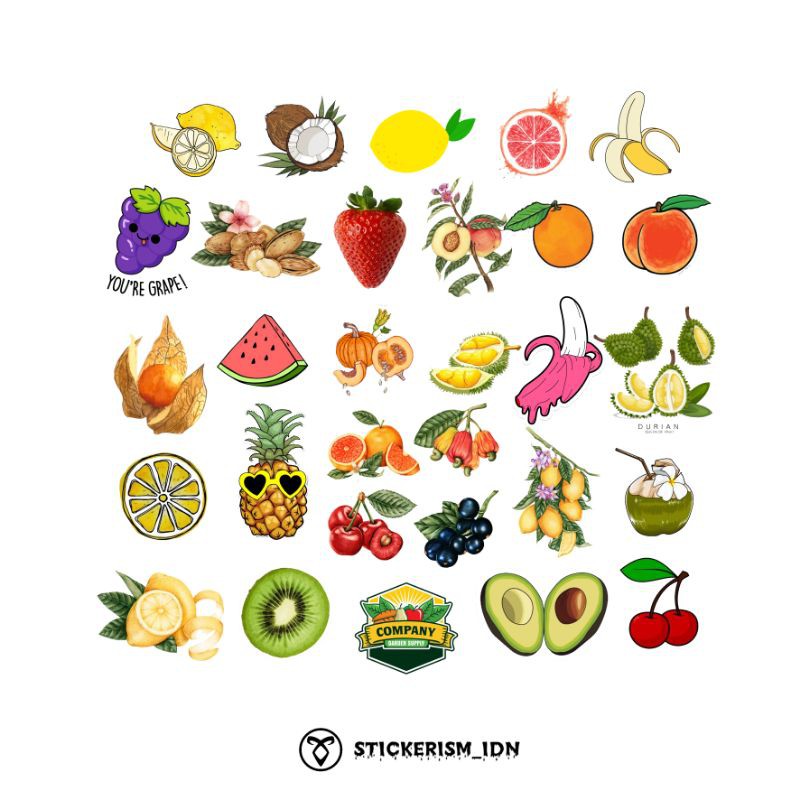 Jual STICKER / STIKER FRUIT TAHAN AIR TEMPELAN LAPTOP DAN CASING HP ...