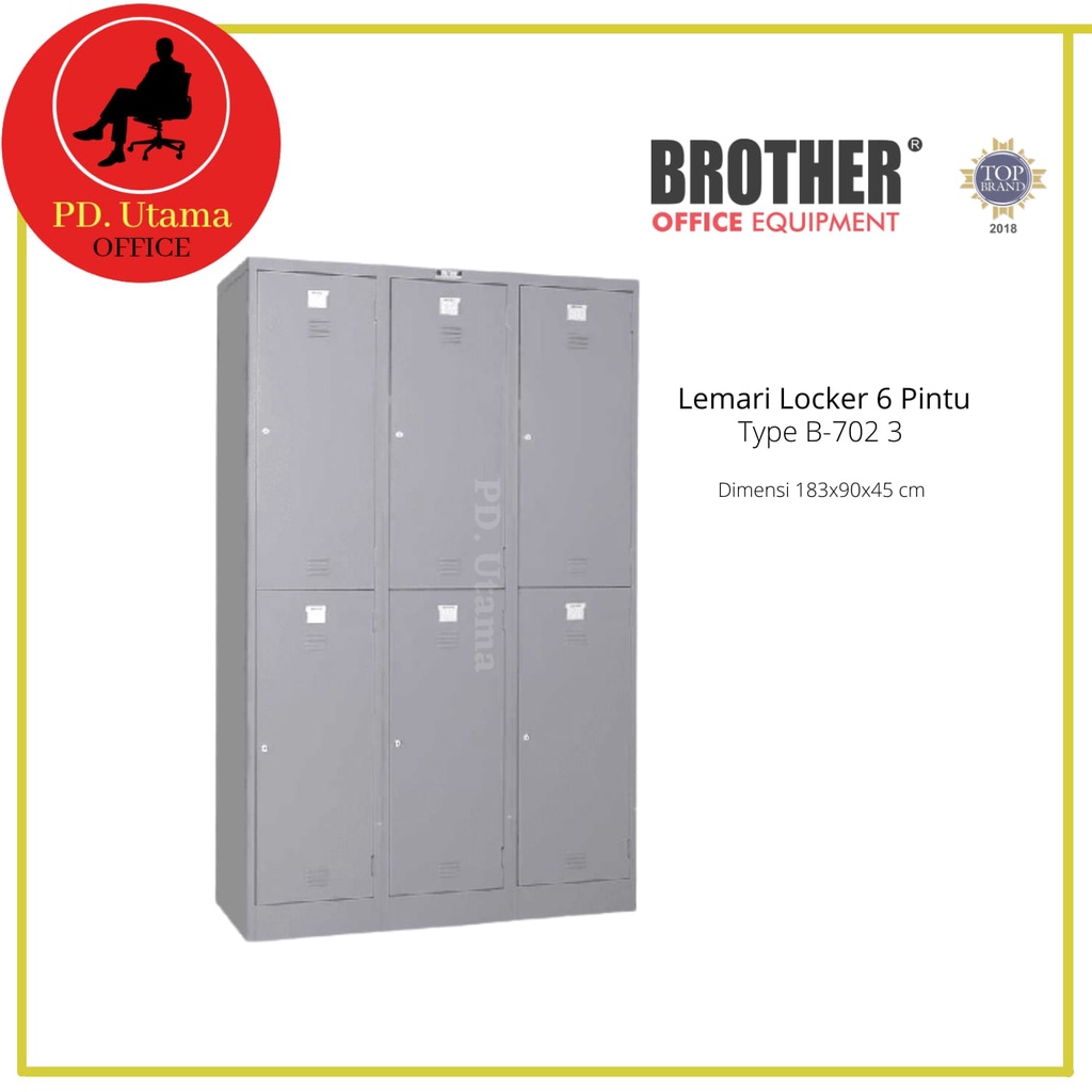 Jual LOCKER BROTHER B 702 3 (6 PINTU) | Shopee Indonesia