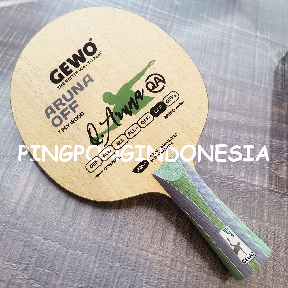 Jual GEWO Aruna OFF - Kayu Pingpong Blade Tenis Meja Bet Bat Offensive | Shopee Indonesia