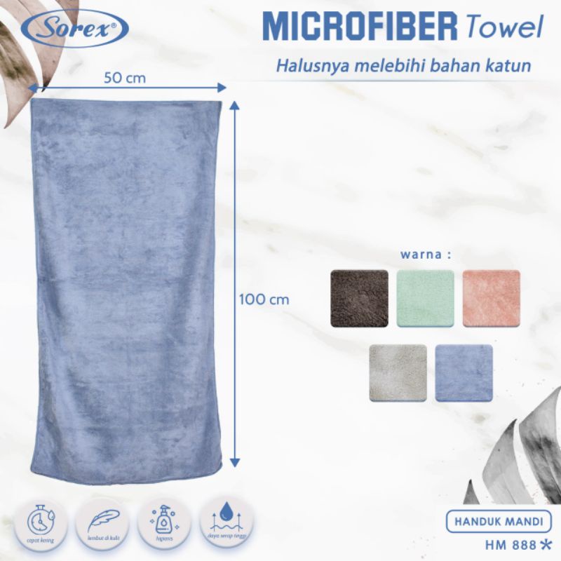 Jual Sorex Handuk Mandi Microfiber Towel Daya Serap Tinggi HM888 ...