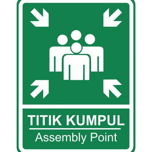 Jual BISA COD Rambu K3 Titik Kumpul. Sign Assembly Point. 30x40cm ...