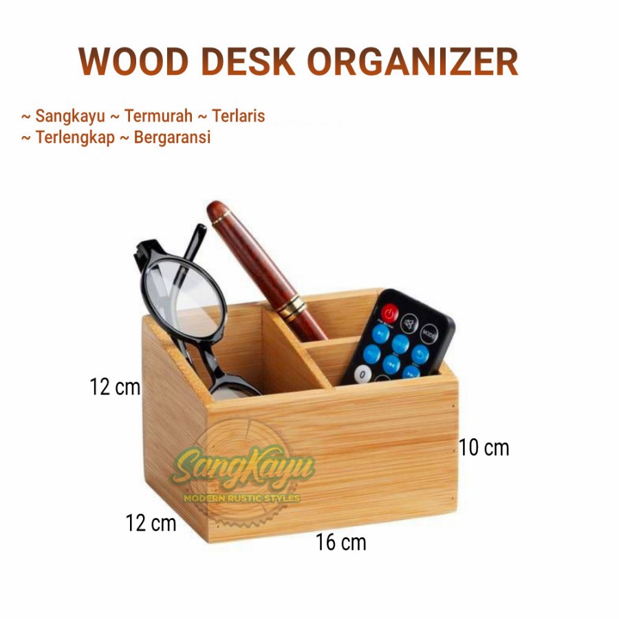 Jual SangKayu Desk Set Pen Holder Tempat Pulpen Pensil Remot Alat Tulis ...