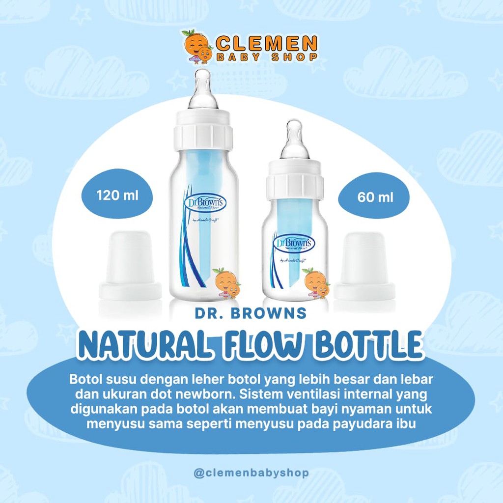 Jual Dr.Brown's Botol Susu PP Standard Natural Flow | Shopee Indonesia