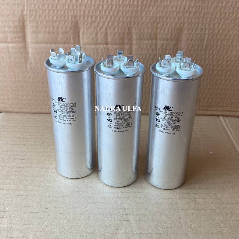 Jual KAPASITOR AC LG 3 KAKI 50/1,5 uF (MERK MC) | Shopee Indonesia