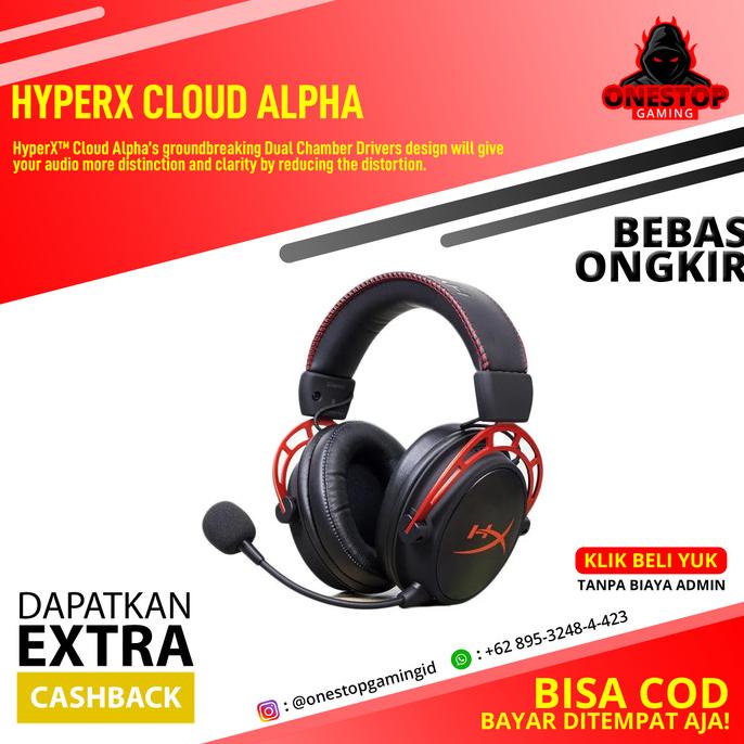 Jual HyperX Cloud Alpha - Gaming Headset - Garansi 2 Tahun Lo | Shopee Indonesia