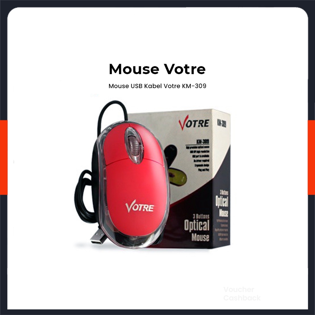 Jual Mouse USB Votre KM-309 Mouse Kabel USB Murah Komputer PC / Mouse ...