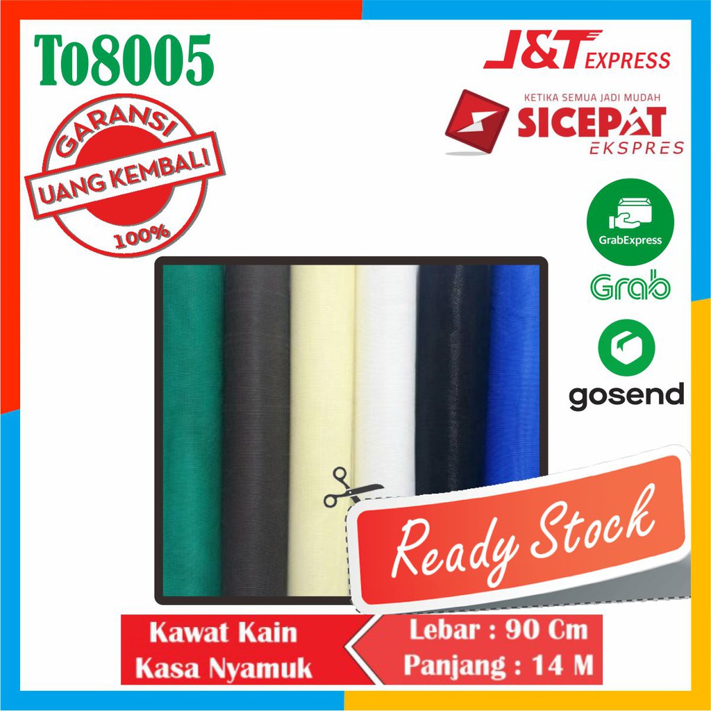 Jual KAWAT KAIN KASA NYAMUK MESH NYLON NILON STRIMING JARING ANTI ...