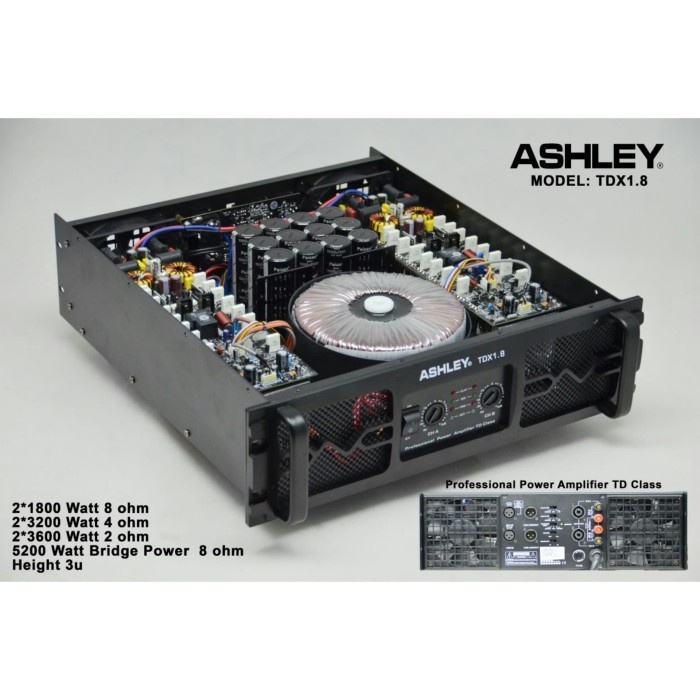 Jual Power Ashley TDX 1.8 TDX1.8 Profesional Power Amplifier TD Class ...