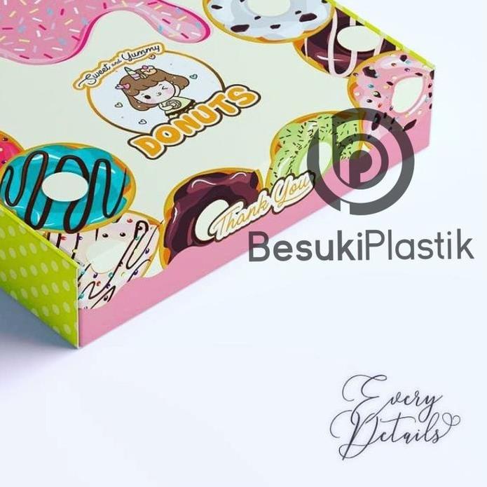 Jual Dus Donut YUMMY / Dus Donut 6 Gambar / Kerdus Donut Cetak / Dos ...