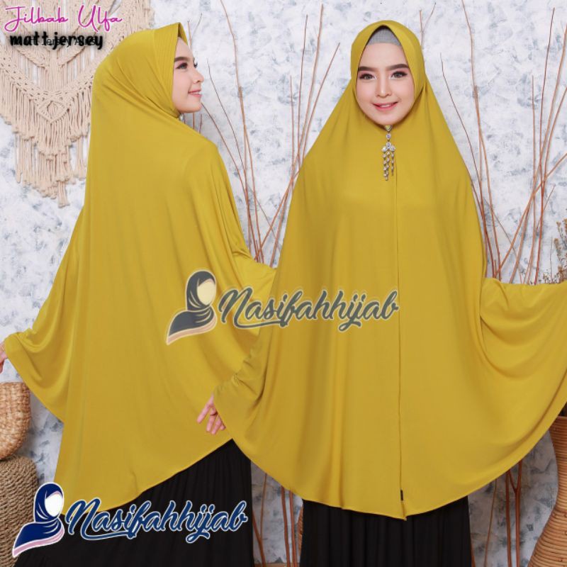 Jual Nasifah Hijab - ULFA Jilbab Super Jumbo Hijab syari bahan Jersey | Shopee Indonesia