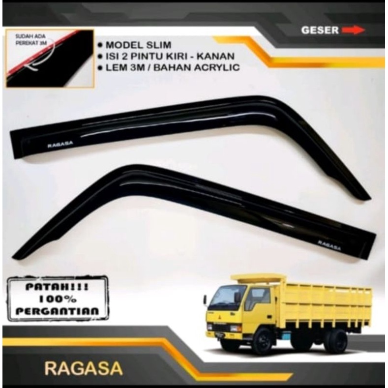 Jual Talang air pintu mobil RAGASA Model SLIM CEMBUNG | Shopee Indonesia