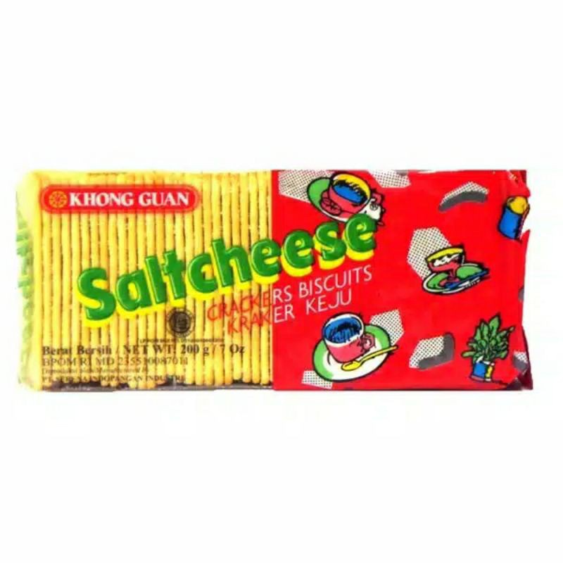 Jual Khong Guan Saltcheese Crackers 200 gr | Khong Guan Salt Cheese ...