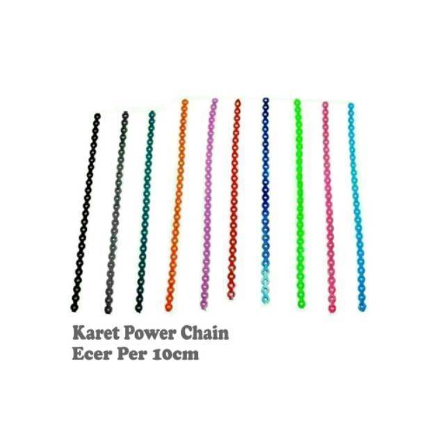 Jual Karet behel power chain per 10 cm karet sambung | Shopee Indonesia