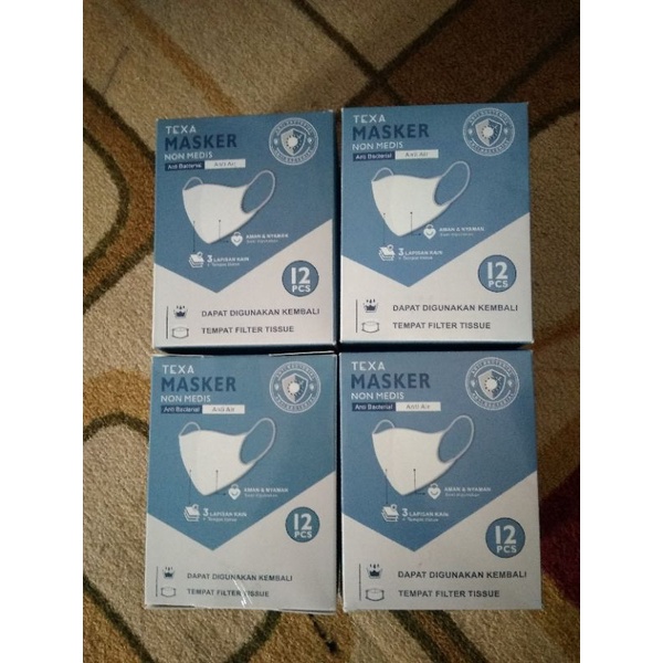Jual Texa Masker Kain Non-Medis/Box (12pcs) | Shopee Indonesia