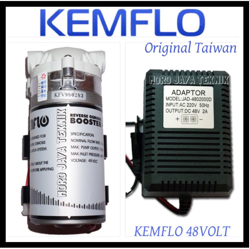 Jual Pompa RO Booster Pump Kemflo 48V + Adaptor Original Taiwan ...