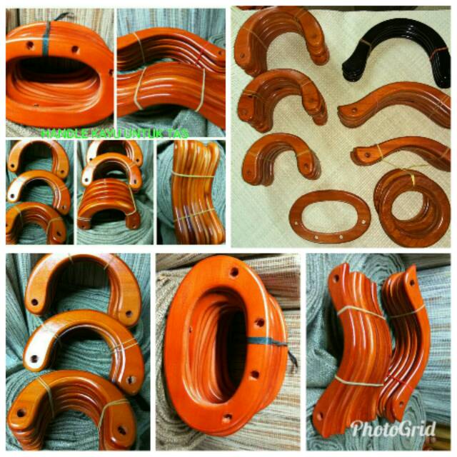 Jual HANDLE TAS KAYU C MEDIUM GAGANG GERAISURYA | Shopee Indonesia
