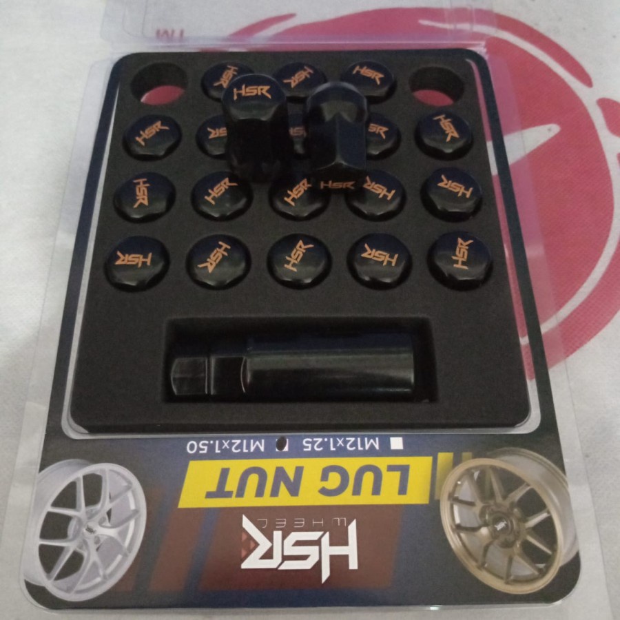 Jual Baut Roda Baut velg Lug Nut HSR 02 ukuran 1,5 Hitam | Shopee Indonesia