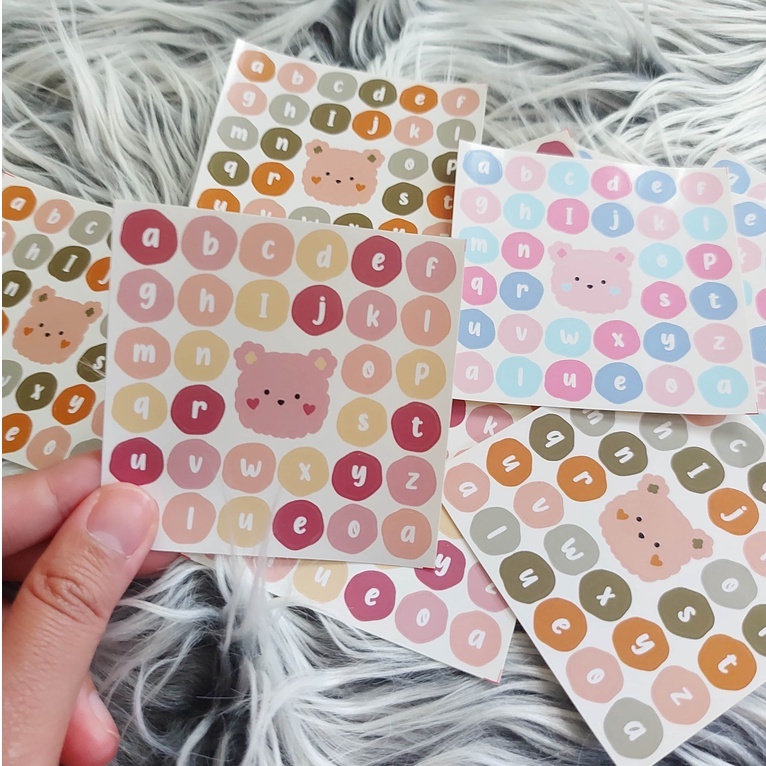 Jual jollygoodies | Sticker Alphabet Bear - Sticker Huruf DIY | Shopee ...