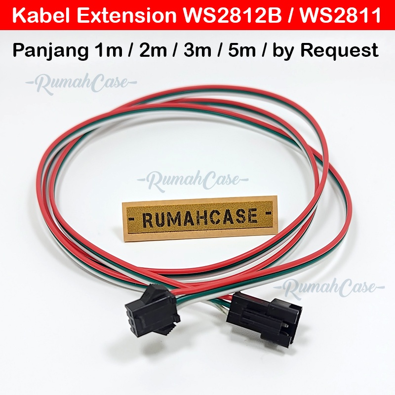 Jual Kabel Extension LED Strip WS2812 WS2811 jst 3pin extender cable ...