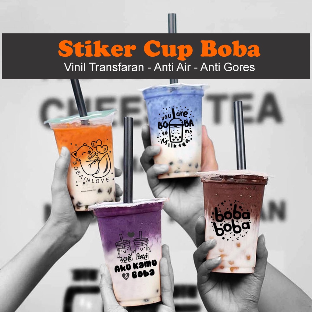 Jual STIKER CUP BOBA isi 100 pcs | Shopee Indonesia