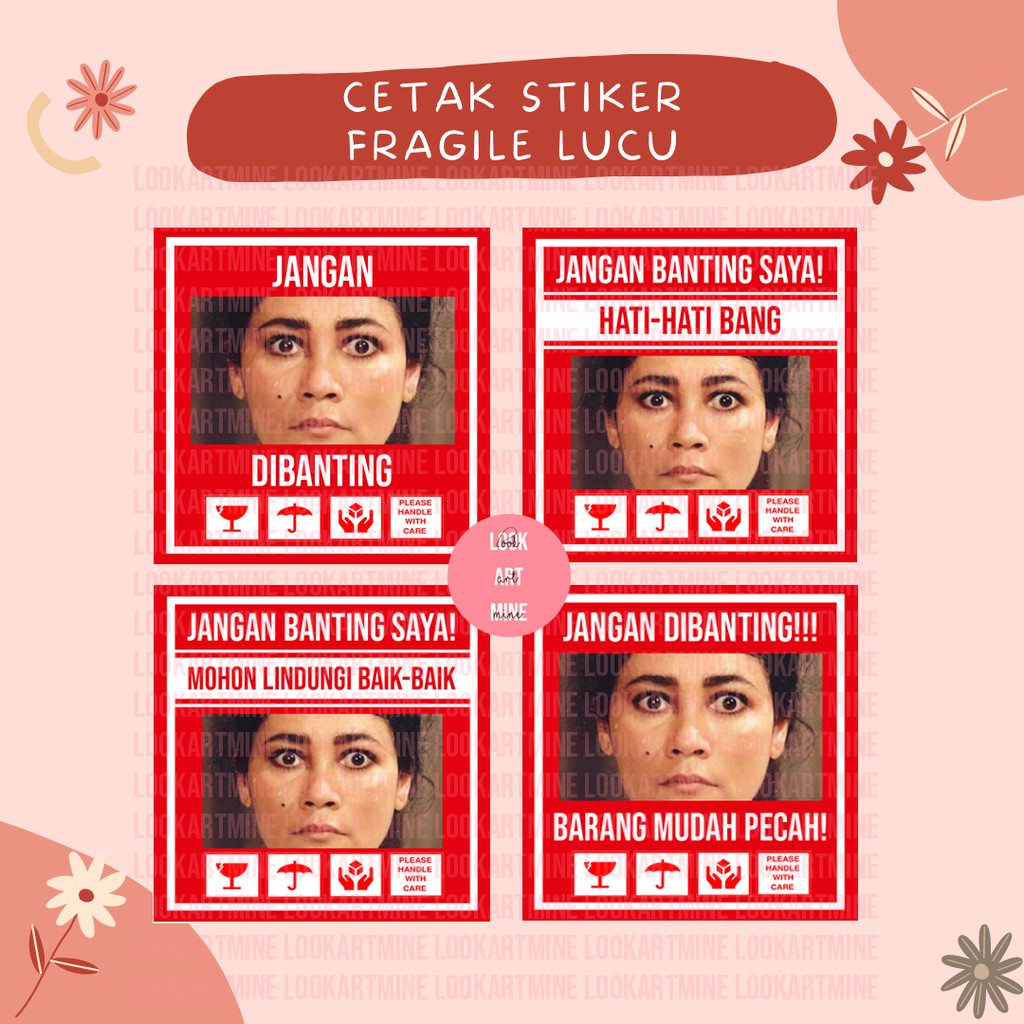 Jual CETAK STIKER FRAGILE SUSANA LUCU UNIK | STIKER JANGAN DIBANTING ...