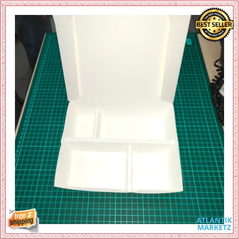 Jual Lunch Box Paper Sekat 4 (POLA Pack) Isi 100pcs | Shopee Indonesia
