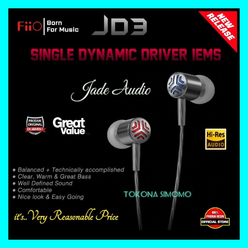 Jual Fiio JD3 Single Dynamic Driver IEMS In Ear Monitors Original ...
