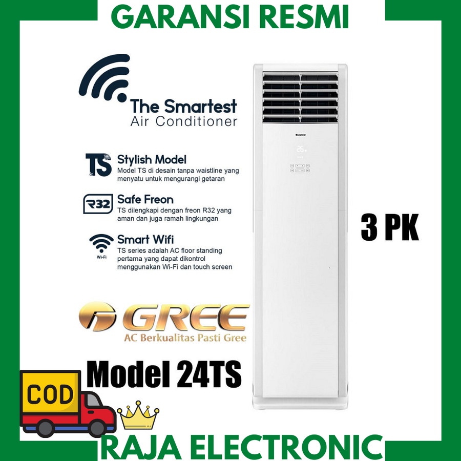 Jual AC Gree Floor Standing Deluxe 3 PK 24TS unit only | Shopee Indonesia