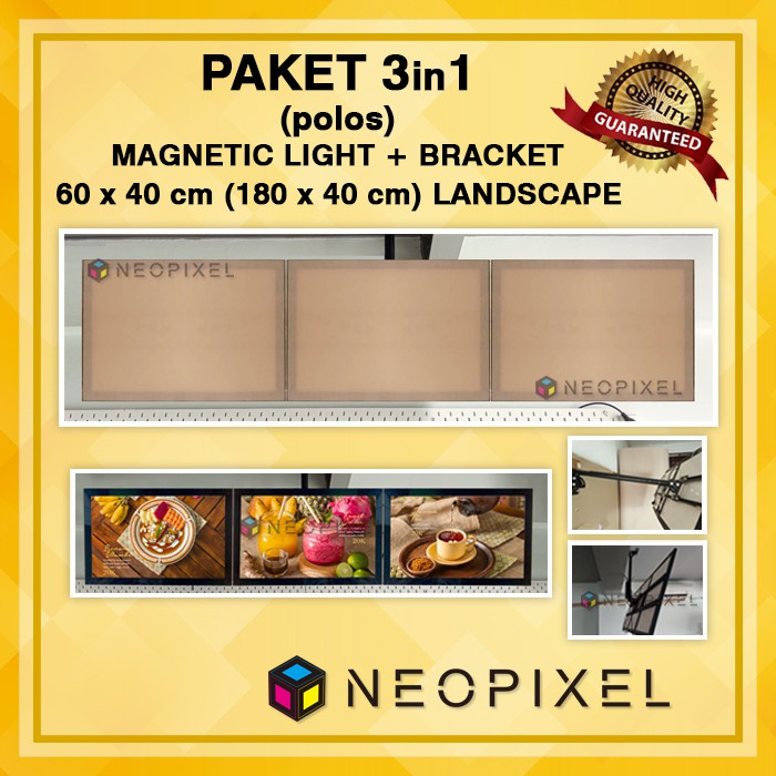 Jual Neon box menu paket 3in1 Uk 180x40 cm – Landscape Termasuk Bracket ...