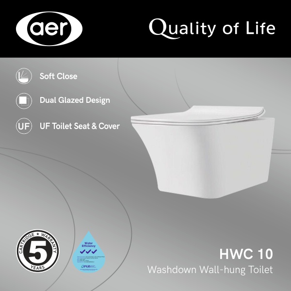 Jual AER Toilet Seat / Wall Hung Toilet HWC 10 | Shopee Indonesia