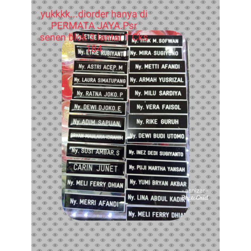 Jual papan nama/name tag ukuran PNS dikacain | Shopee Indonesia