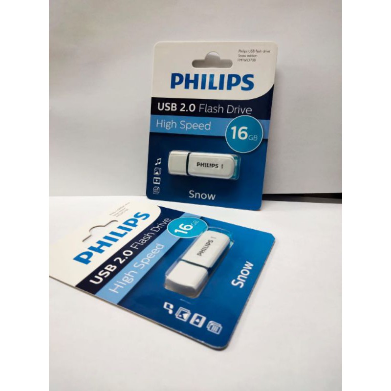 Jual Flashdisk USB 2.0 PHILIPS 16GB Snow Flash Drive High Speed ...