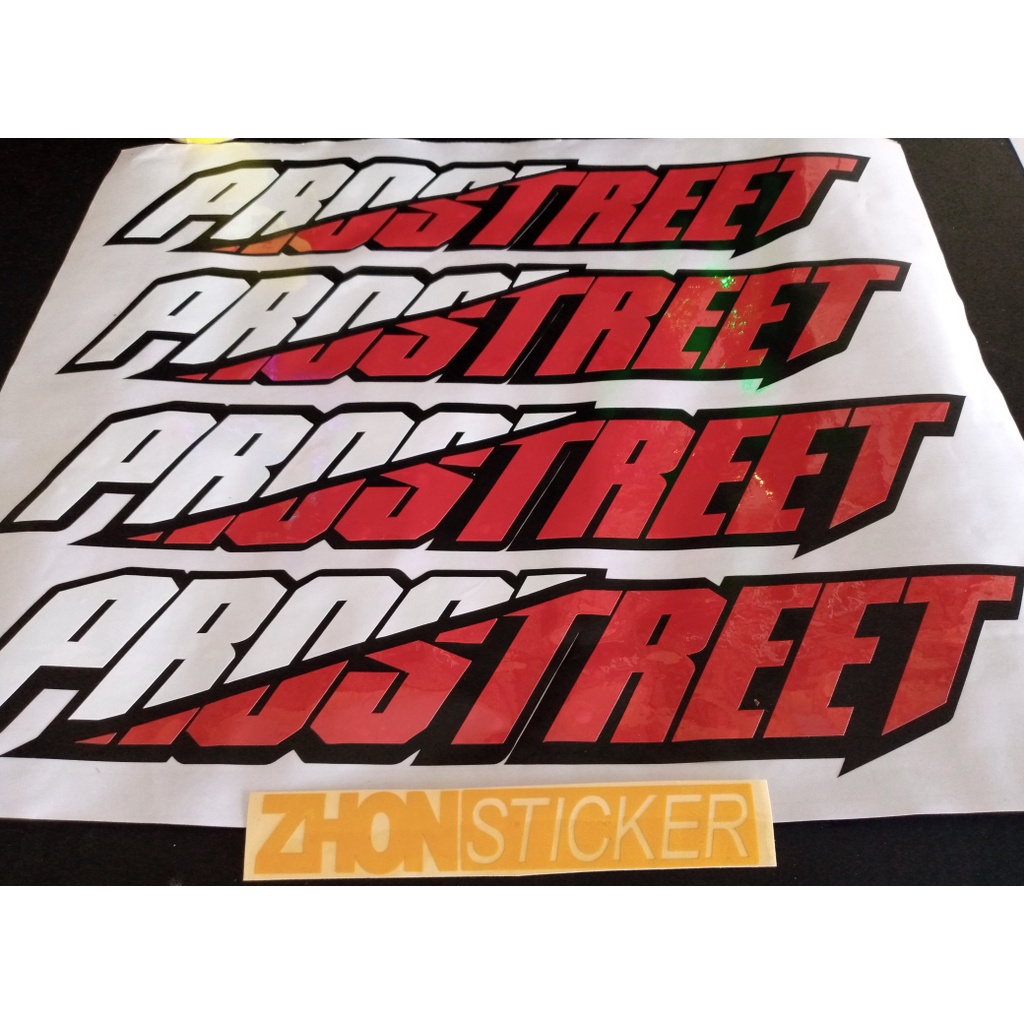 Jual sticker prostreet merah putih stiker prostreet beat cutting stiker ...