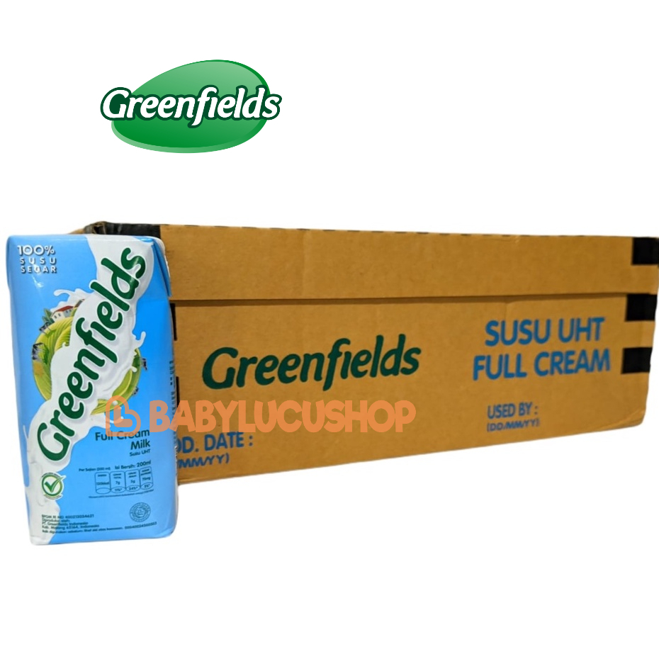 Jual Susu Greenfields UHT 200ml x 32pcs pcs All Varian Full Cream Cokelat Strawberry Milk ...