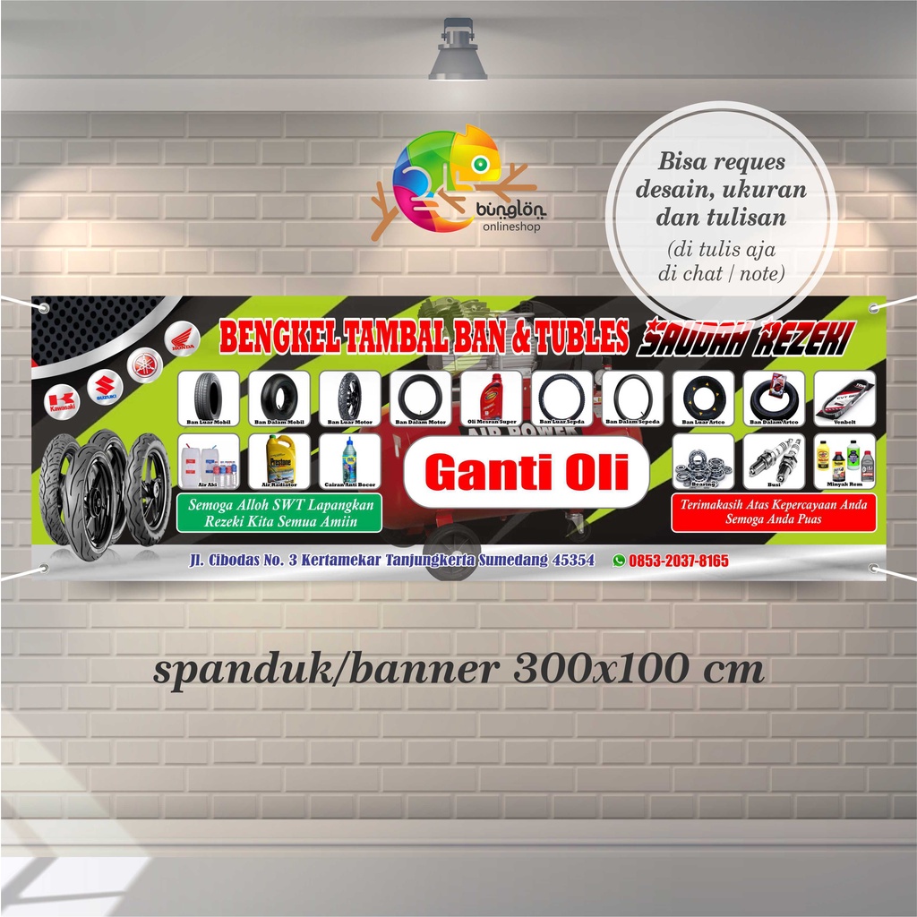 Jual Spanduk Banner Bengkel Tambal Ban Tubles | Shopee Indonesia