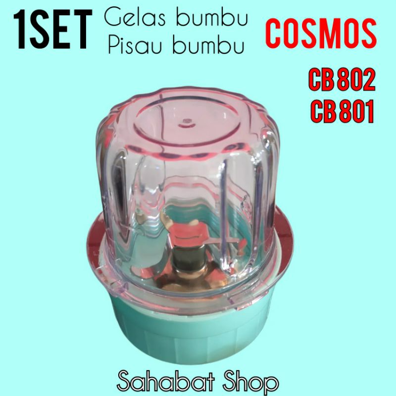 Jual GELAS BUMBU + PISAU FULLSET BLENDER COSMOS CB 801 CB 802 ORIGINAL | Shopee Indonesia