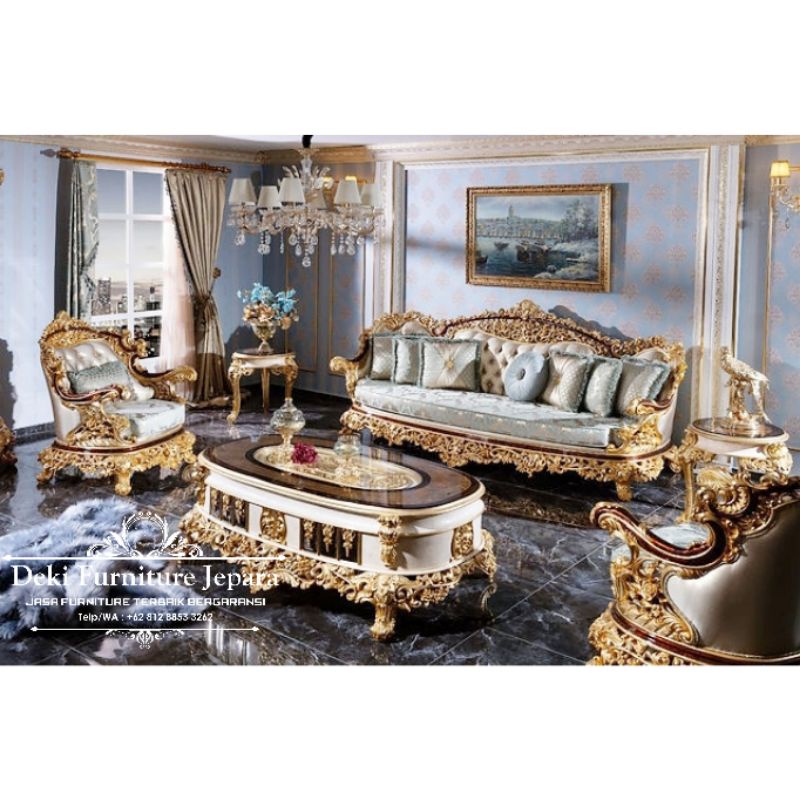 Jual SOFA TAMU MEWAH 321+3MEJA TERBARU JEPARA SOFA MEWAH RUANG TAMU ...