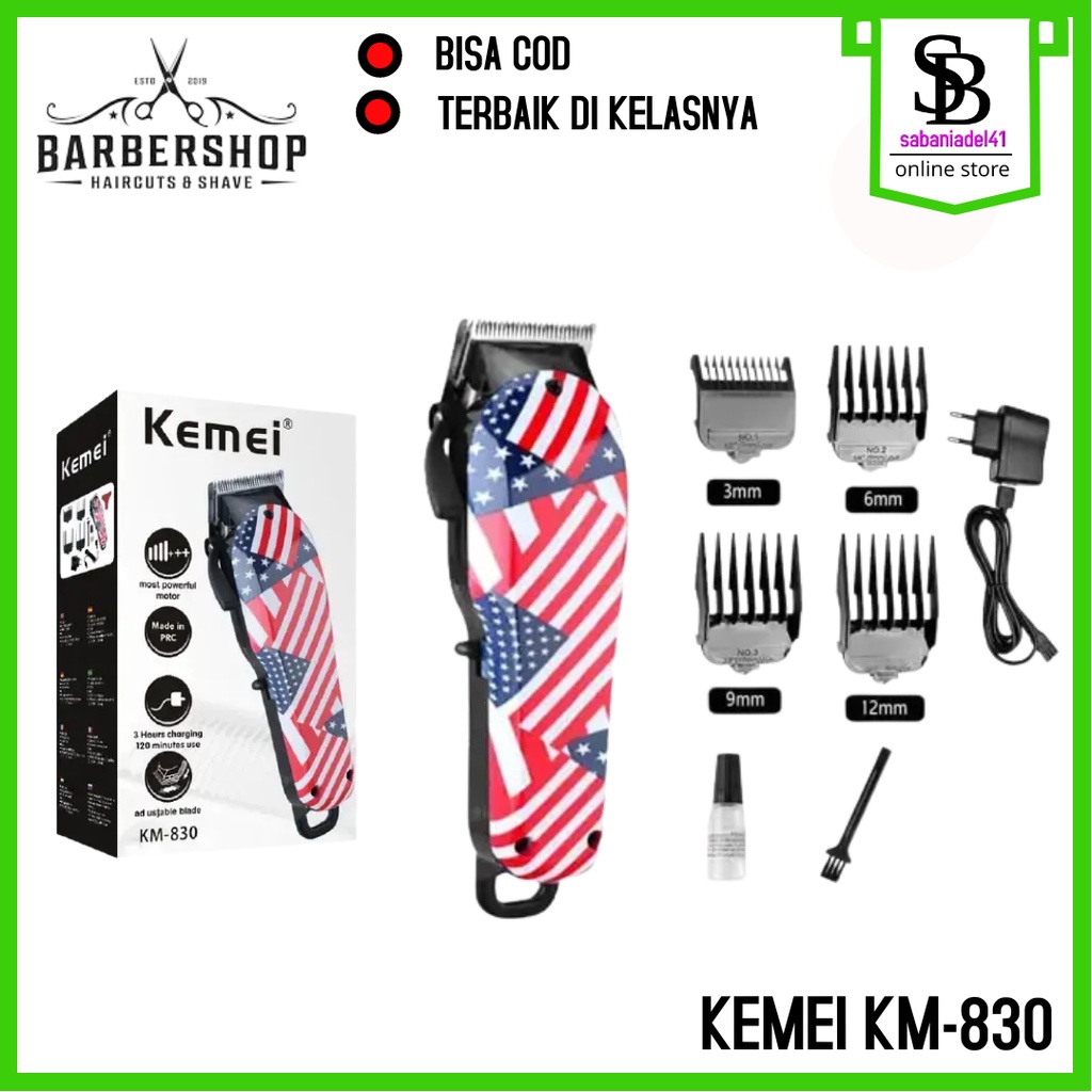 Jual ALAT PANGKAS SALON KEMEI KM 830 831 Hair Clipper Cordless Alat Cukur Rambut CAS km830 km831 ...