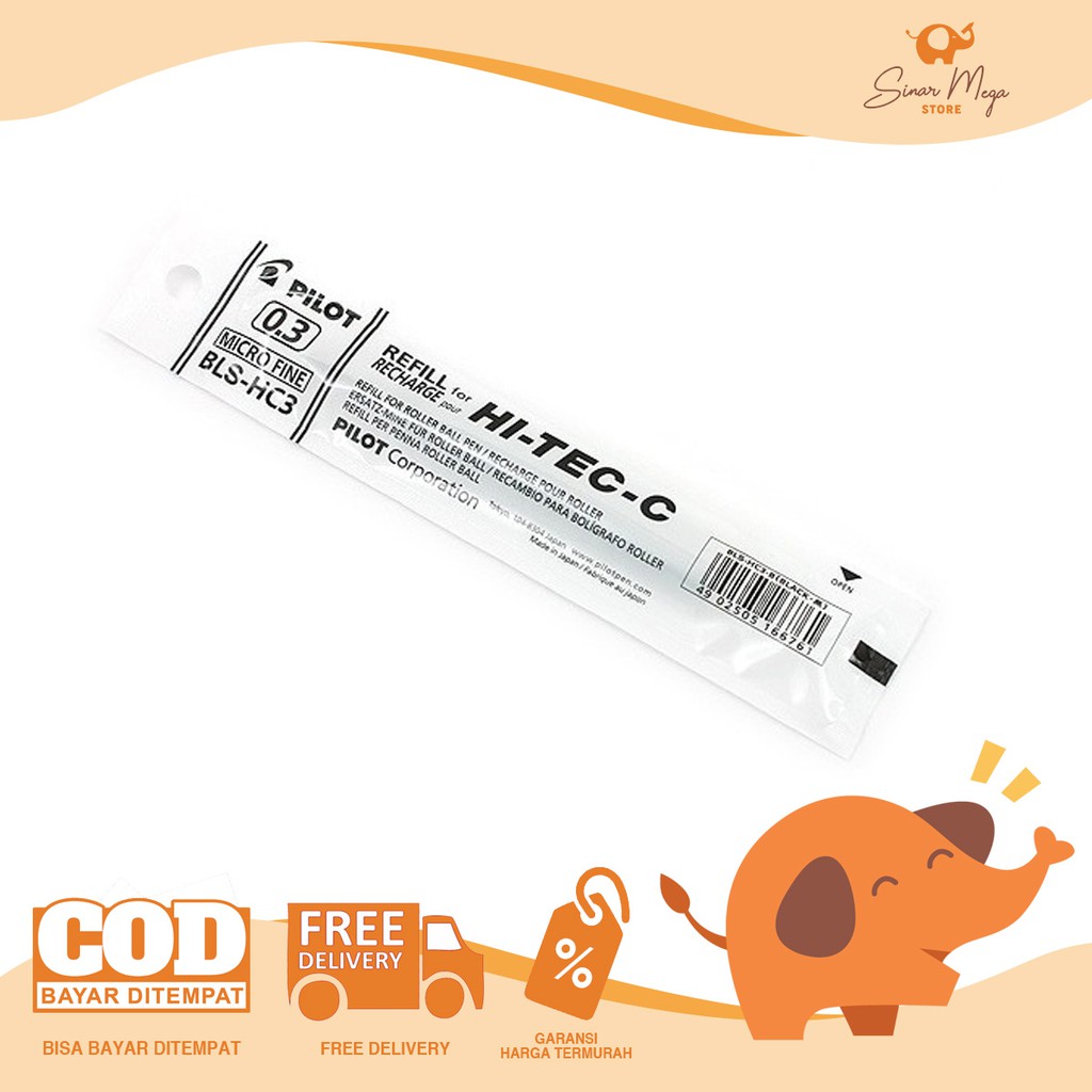 Jual Pilot REFILL Isi Ulang Pulpen Ballpoint Hi Tec Hi-Tech 0.3mm Black ...
