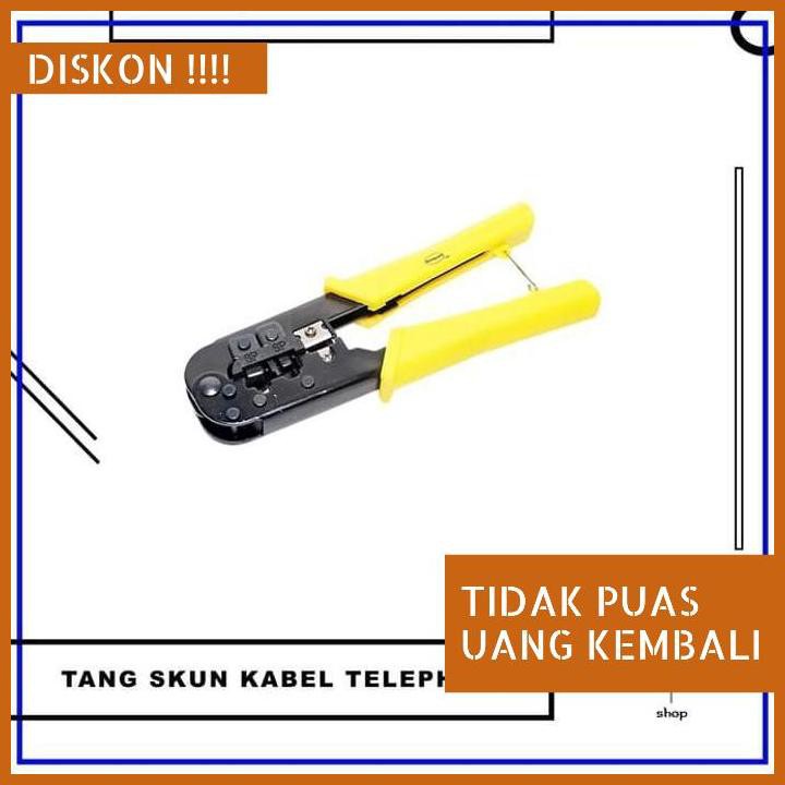 Jual TERBARU TANG SKUN KABEL TELEPON / 2 IN 1 MODULAR PLUG CRIMPER ...