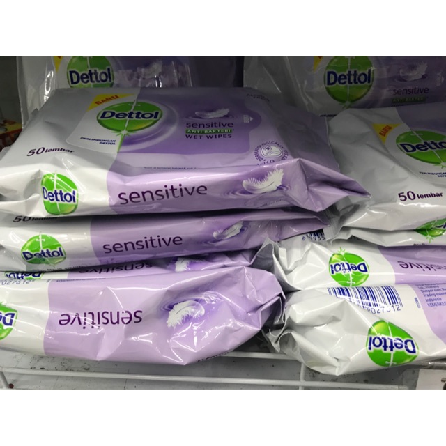 Jual DETTOL TISUE BASAH ORIGINAL / SENSITIVE isi 50 lembar | Shopee ...